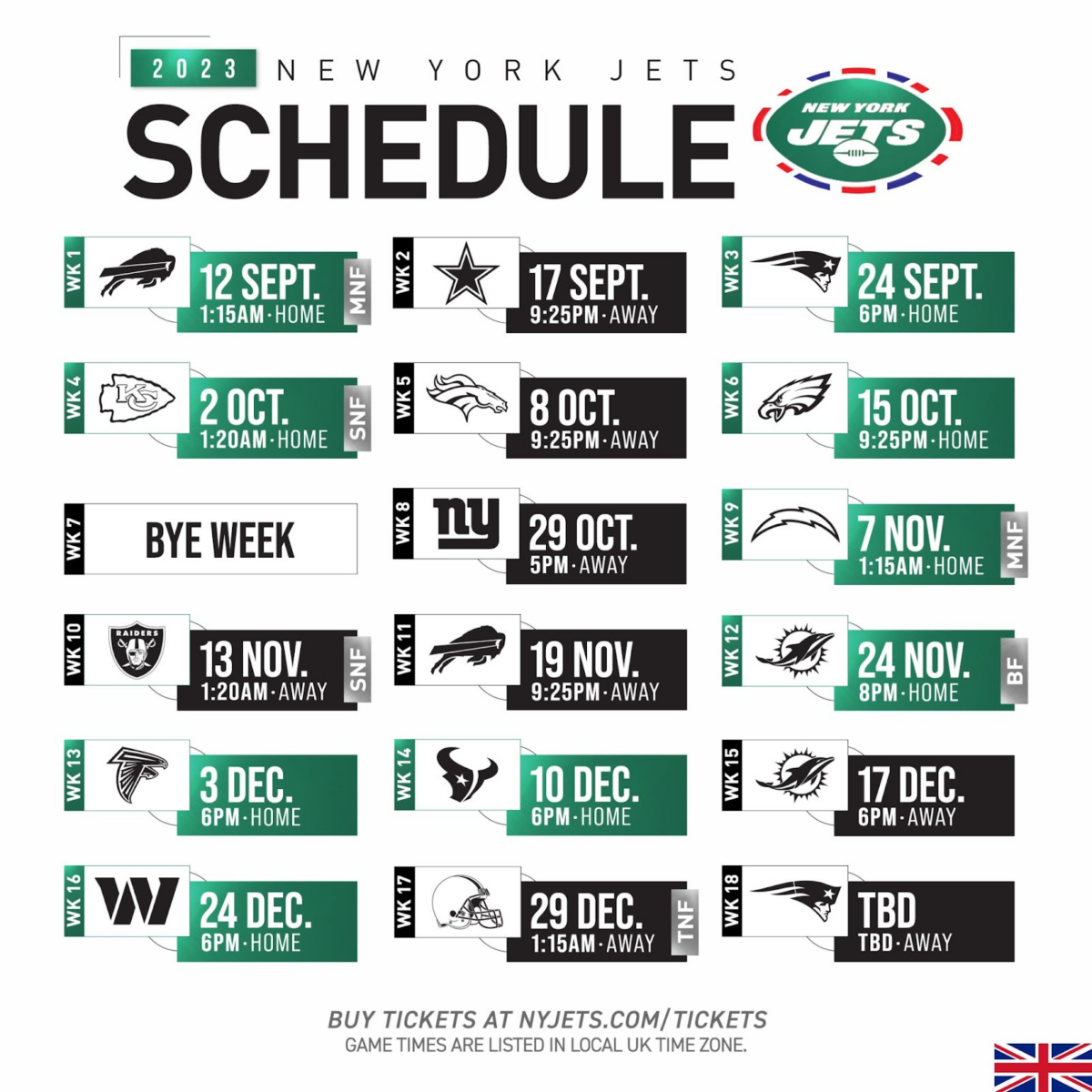 Jets announce 2023 Schedule — NY Jets International Fan Hub